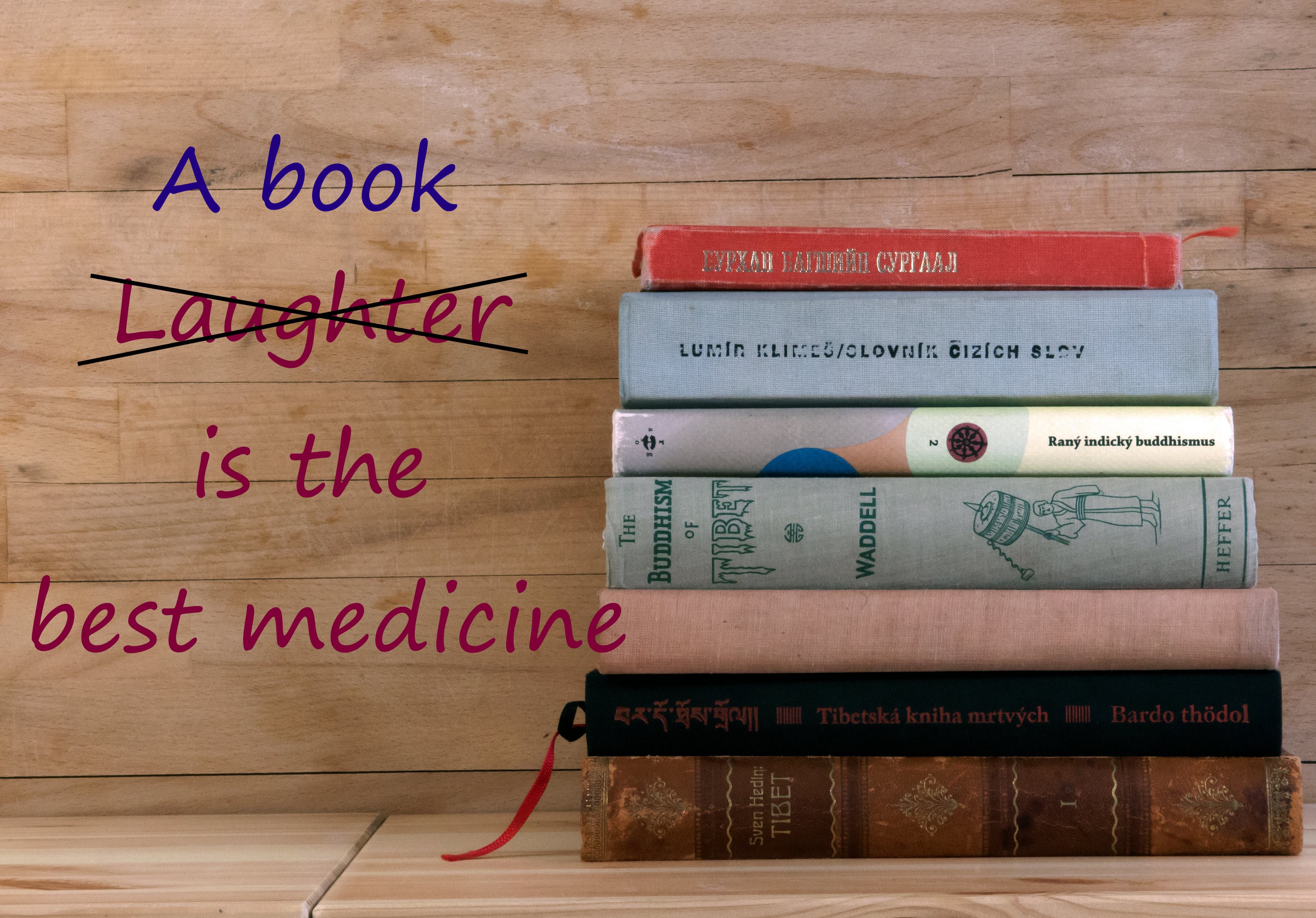 Forget Laughter, Books Are the Best Medicine. – K.L. Kranes